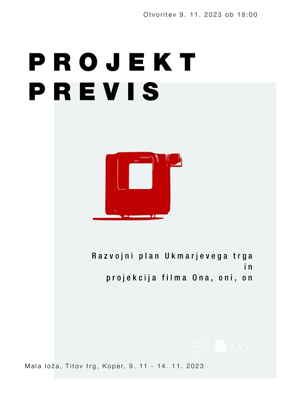 Razvojni plan Ukmarjevega trga in projekcija filma Ona, Oni, On